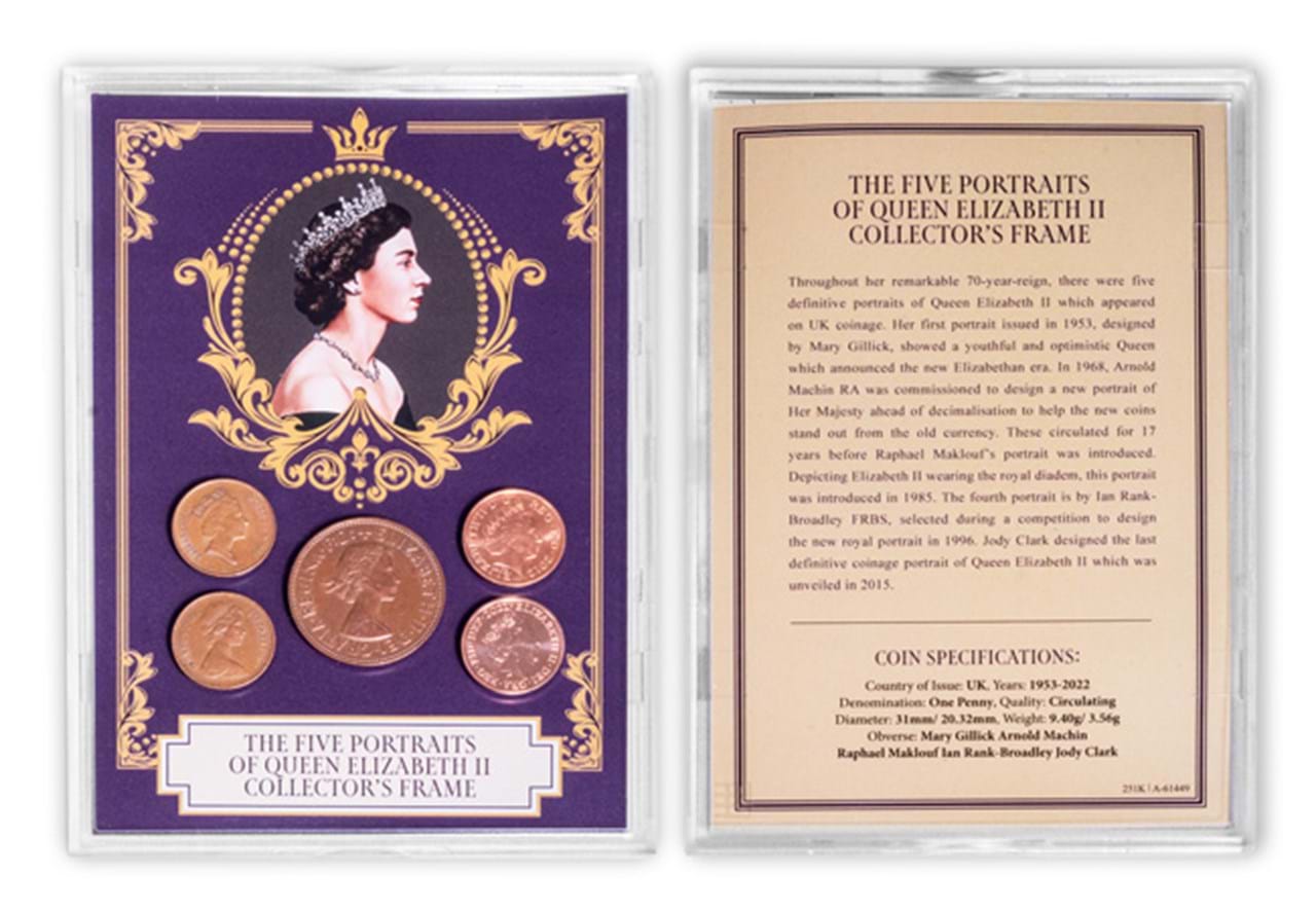 The Portraits of QEII Penny Collection