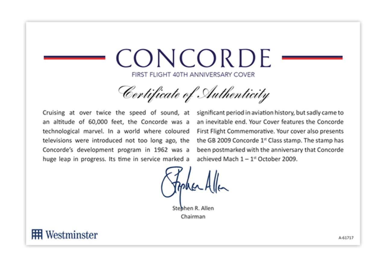 Concorde First Supersonic Flight Cover