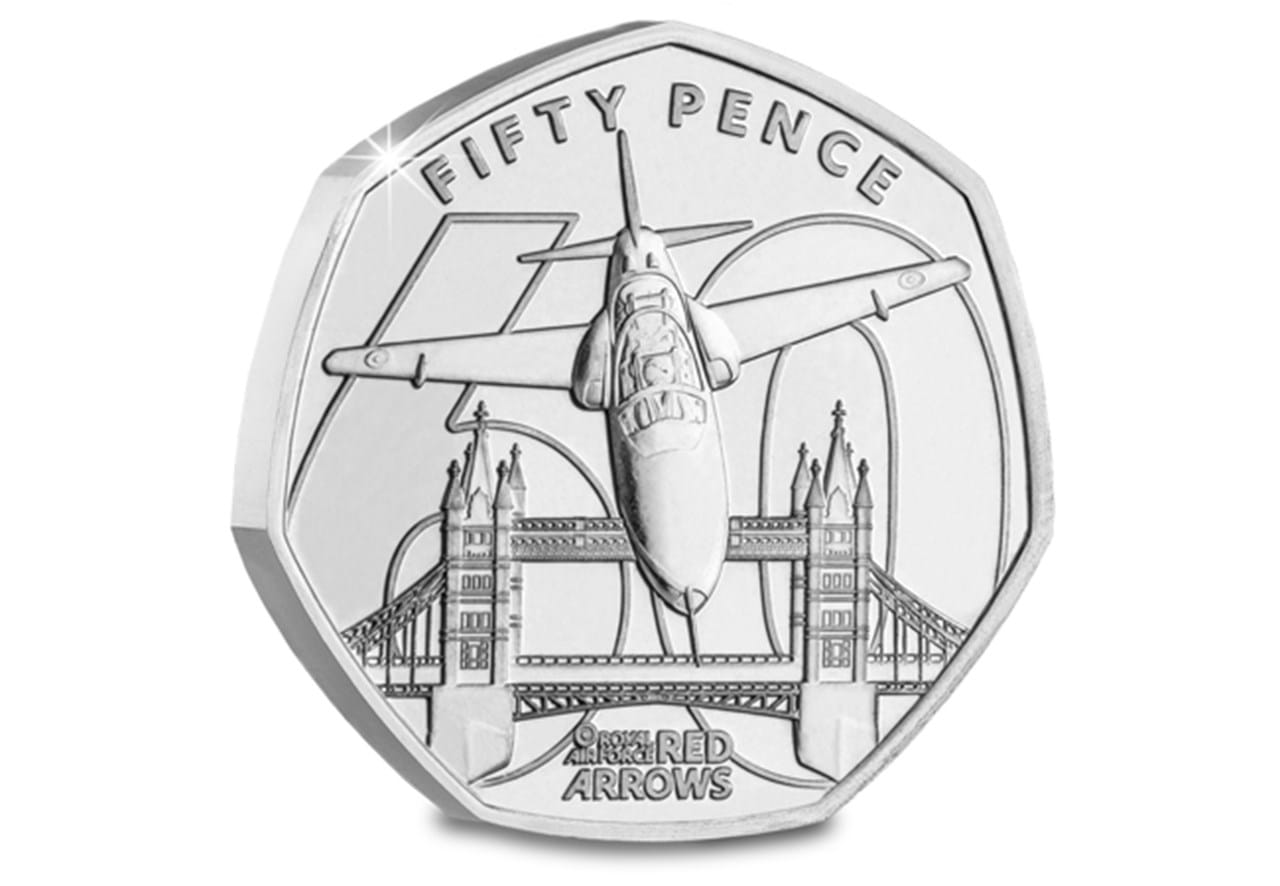 The Red Arrows Brilliant Uncirculated 50p Set